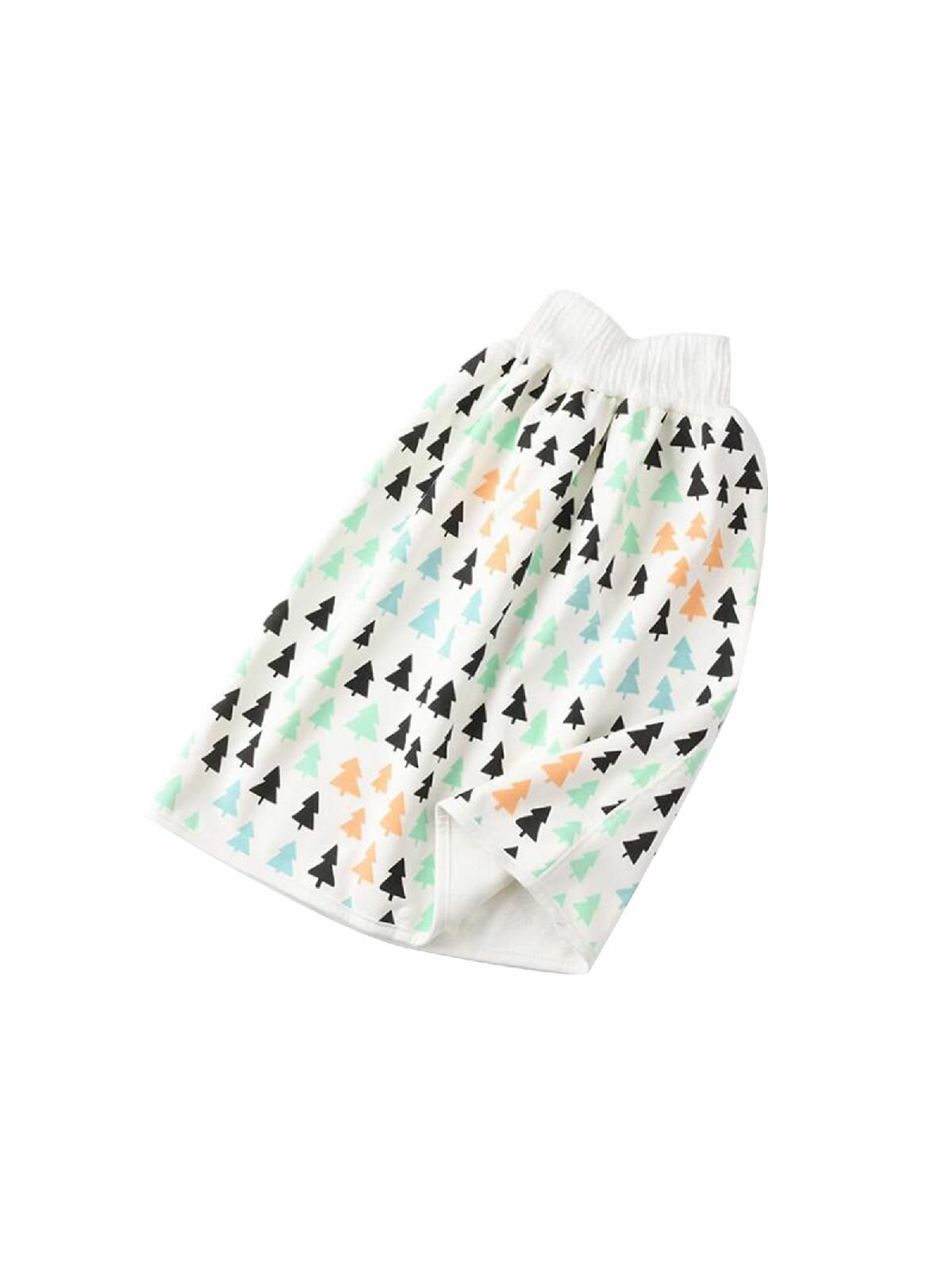 Подгузники, Детская хлопчатобумажная юбка-подгузник, водонепроницаемые брюки-подгузники-forest-small