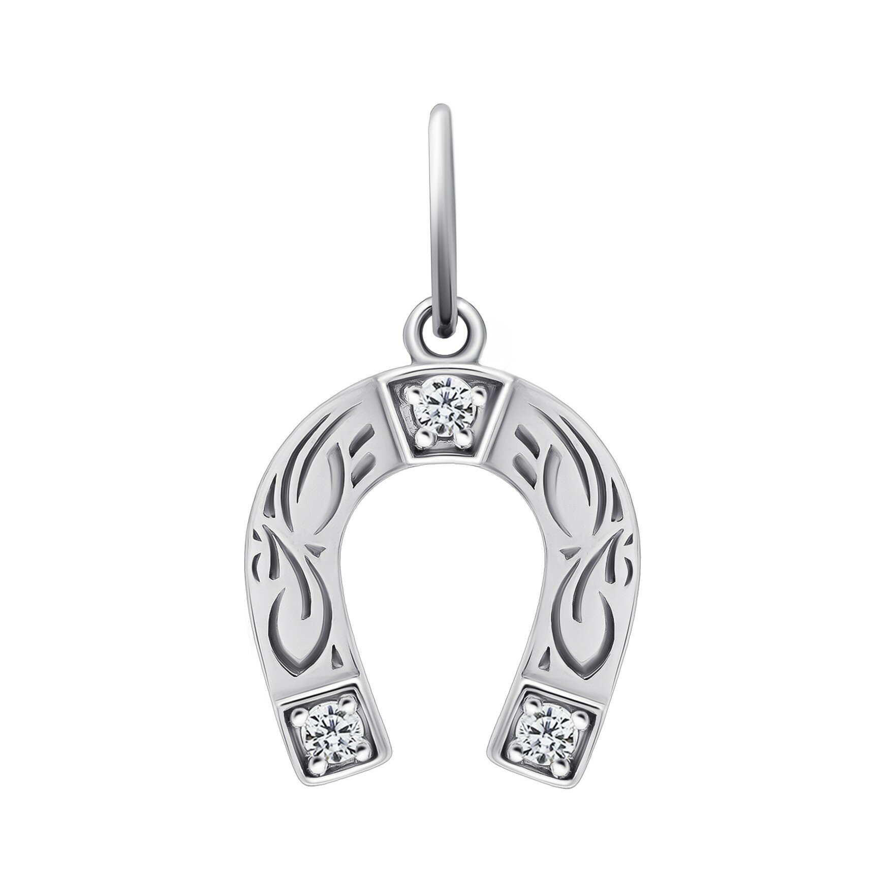 Подвеска, серебро, 925 проба, фианит