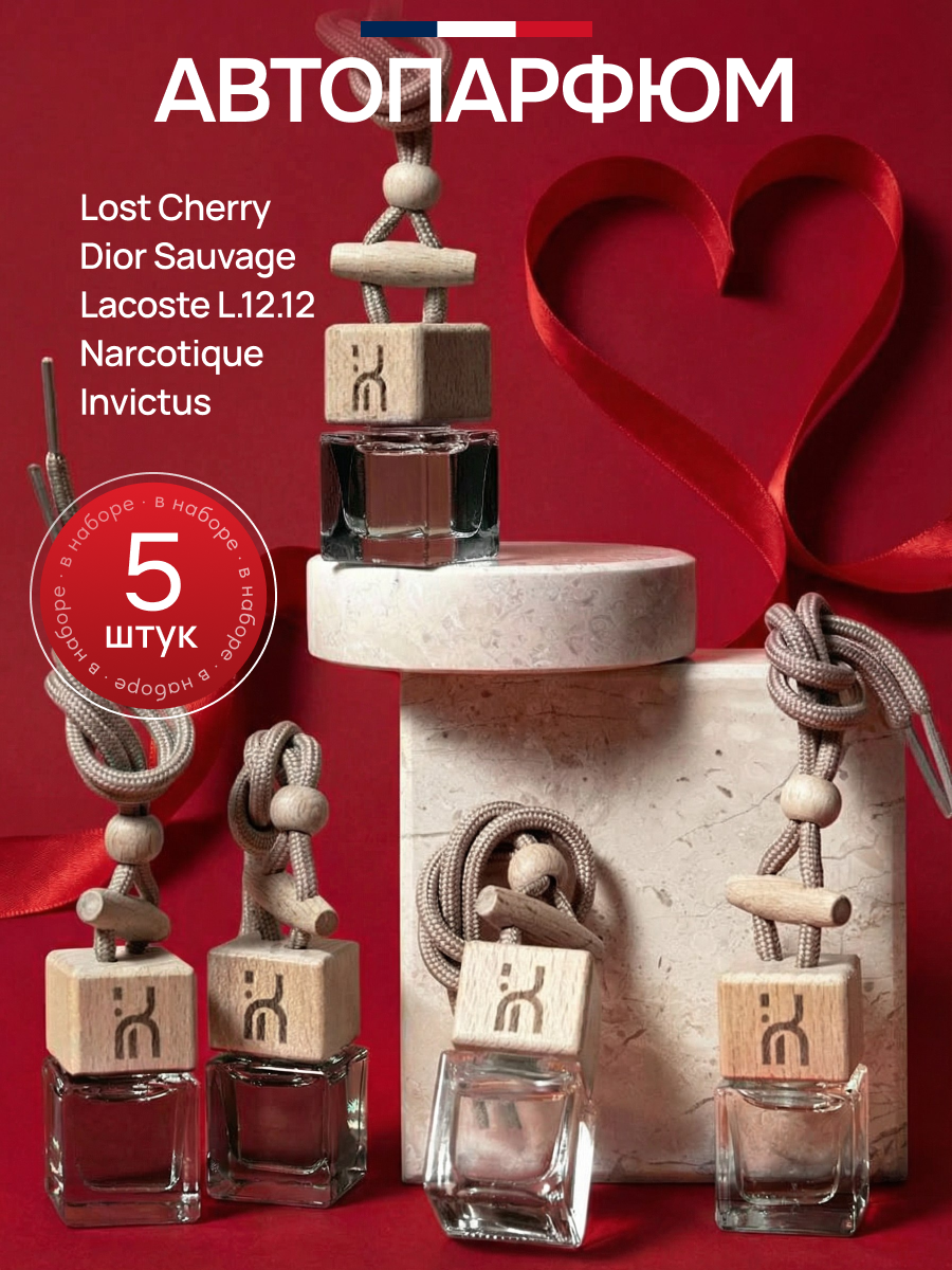 Ароматизатор для автомобиля, автопарфюм, вонючка, подарочный набор 5 шт