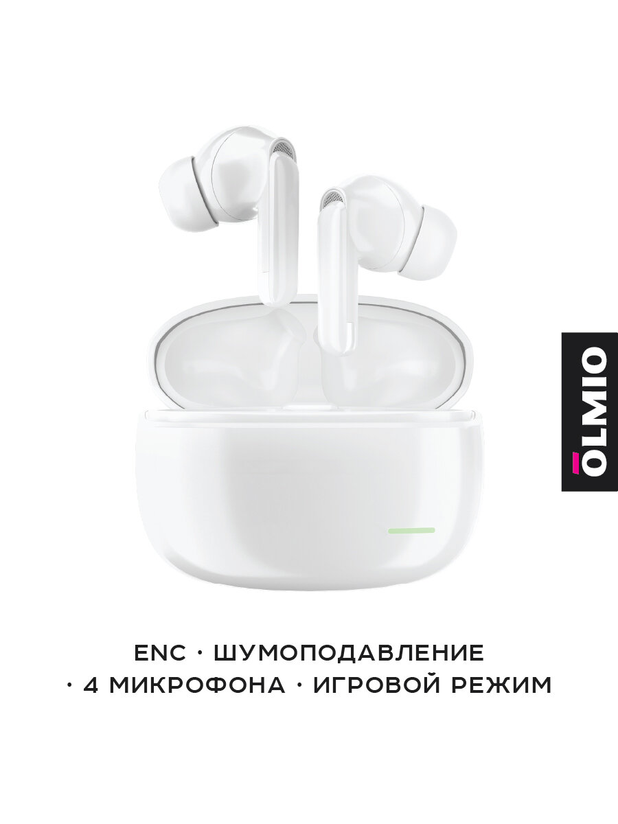 Наушники беспроводные "TWE-22", ANC+ENC PRO, True Wireless, белый