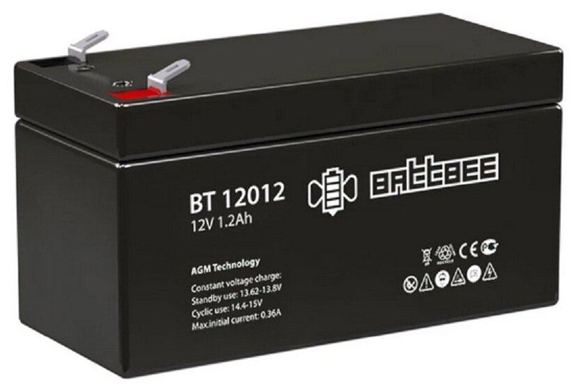 Аккумулятор Battbee BT 12012 (12V / 1.2Ah) для ИБП / касса / фонарик