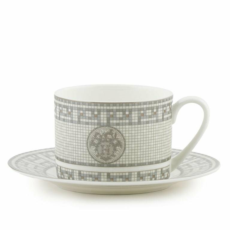 Чайная пара серая Royal Classics "Hermes /Плетёнка" / 335277