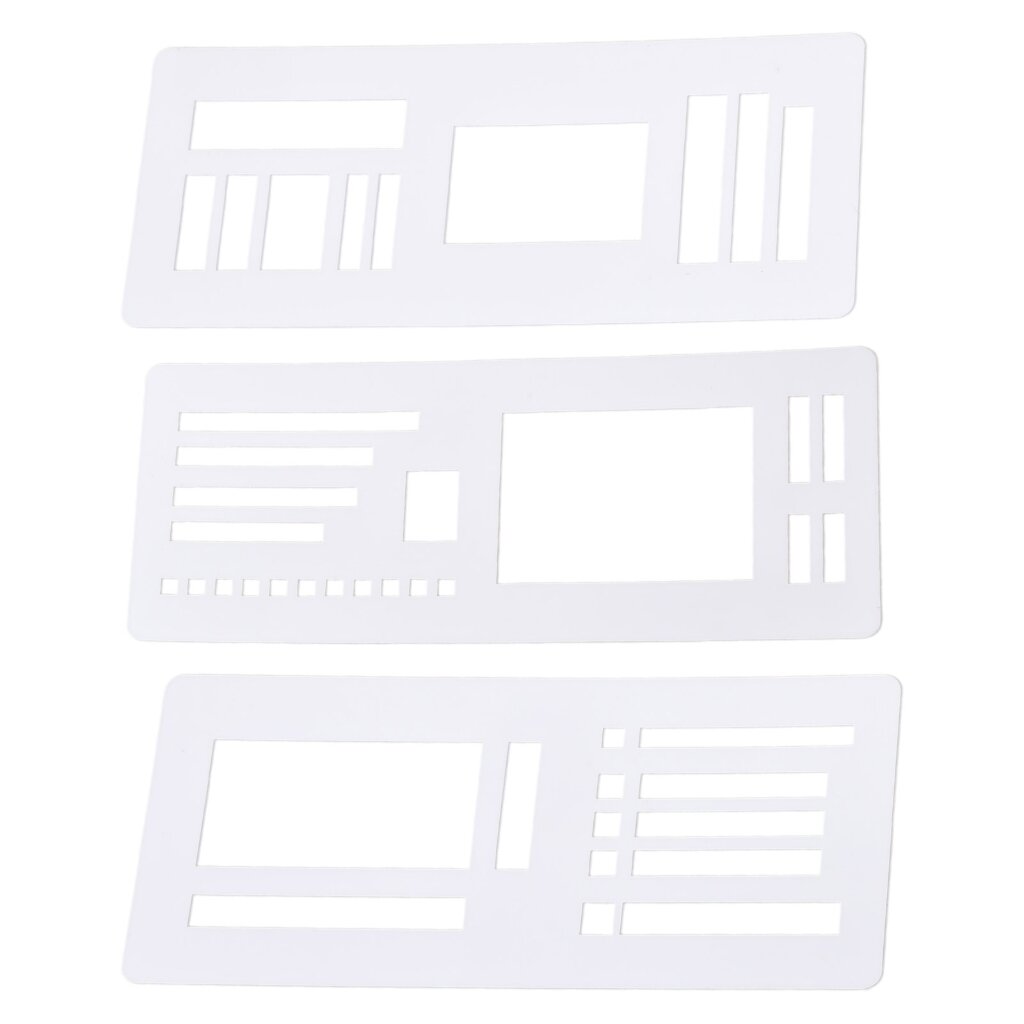 Набор Тройных Трафаретов для Макетов журналов Художественные Принадлежности Необходимые Инструменты для Рукоделия