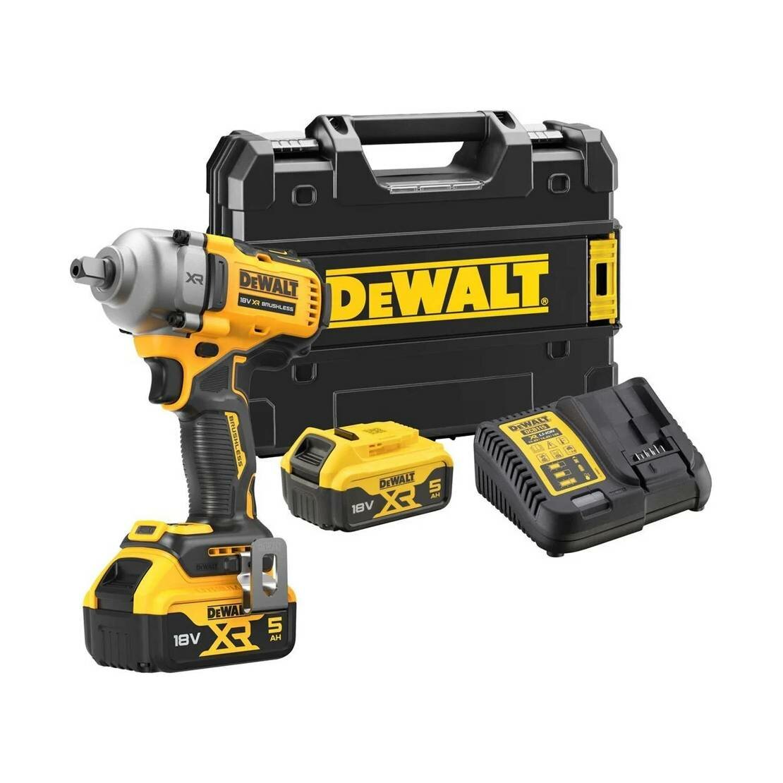 Гайковерт аккумуляторный DeWalt DCF892P2T-QW, 18 В, Li-Ion, 1084 Нм, 3250 уд/мин, желтый