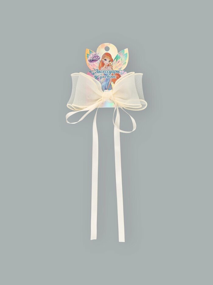 Бант для волос на заколке с лентами, жёлтый, Винкс