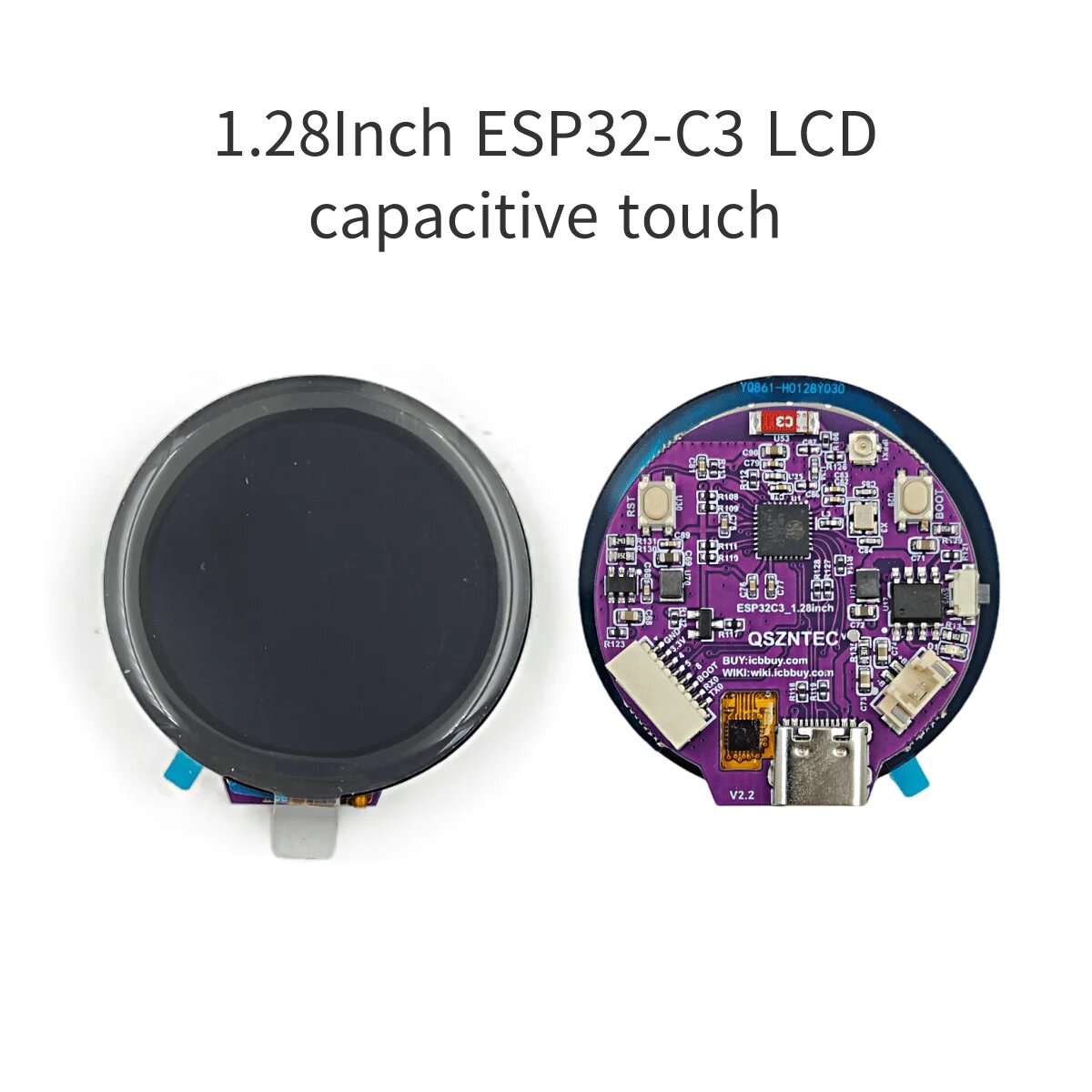 1.28" ESP32-C3 LCD с capacitive touch
