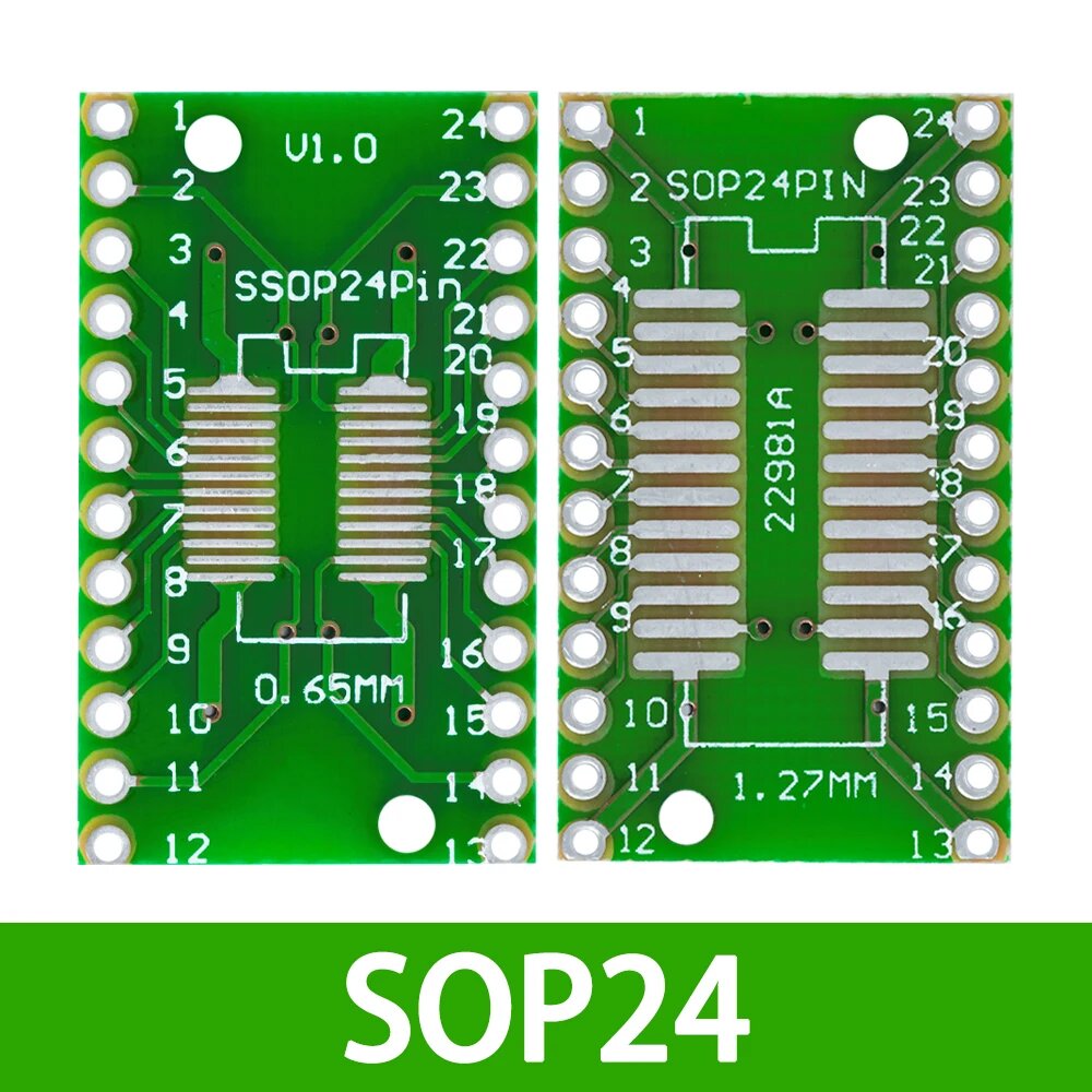 Комплект адаптеров SMD-DIP, 10 шт. 10PCS SOP24