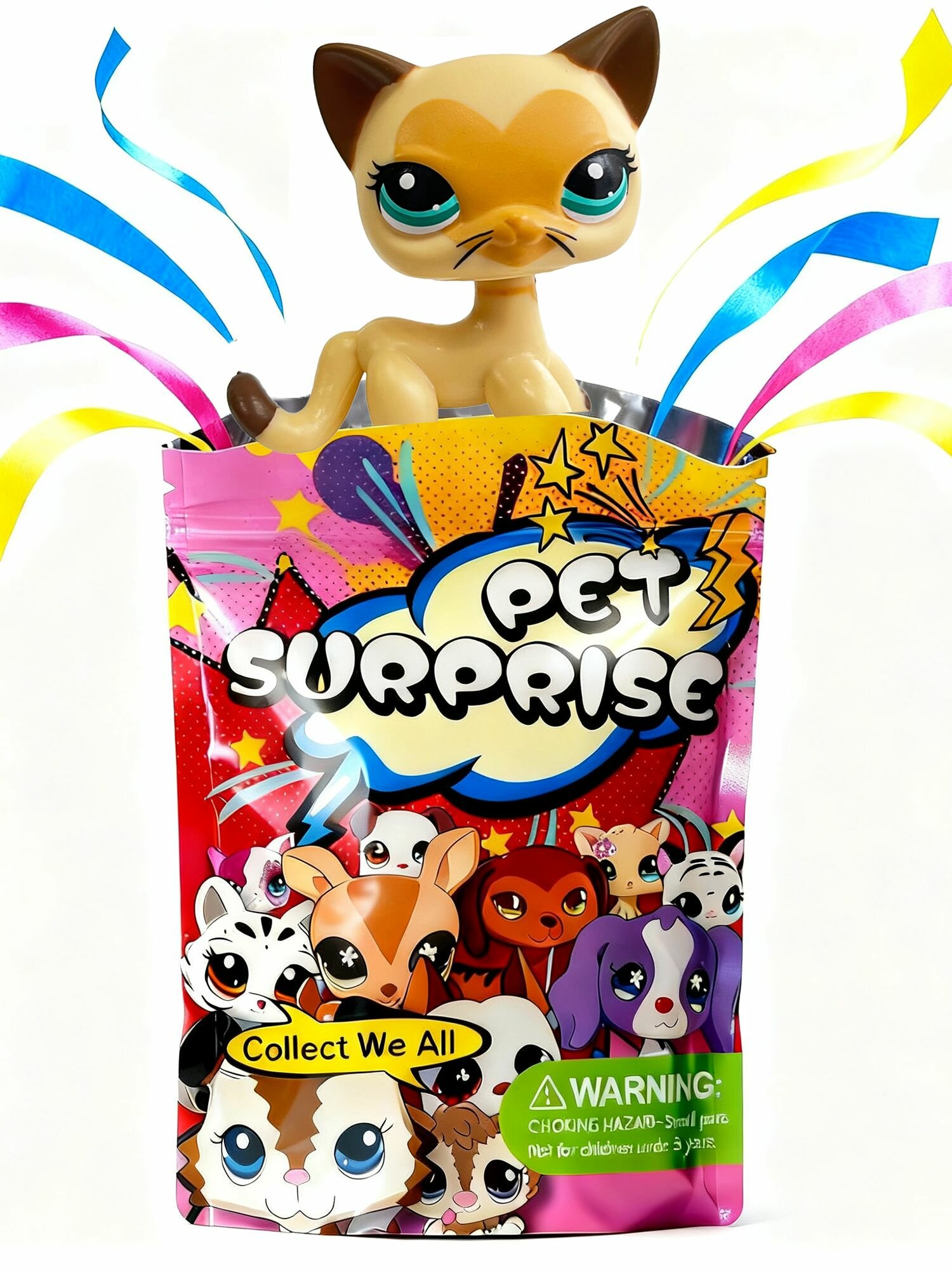 Pet Shop #3573, лпс игрушки, Короткошерстная кошка, подарок для девочки(С упаковочным пакетом) игрушка кошка подарок девочке лпс