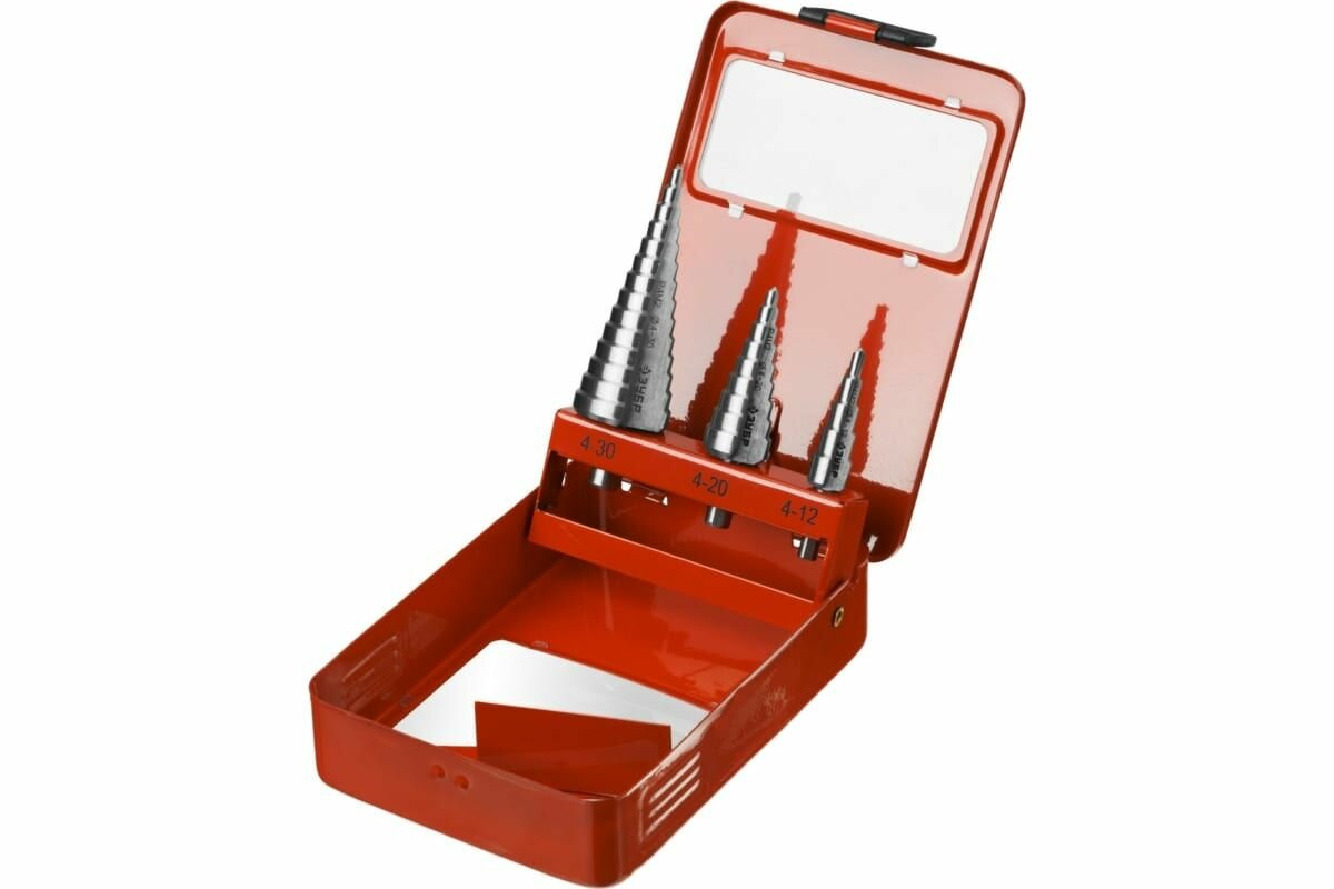 Набор ступенчатых сверл по металлу ЗУБР 3шт HSS(4-30 мм) 29665-4-30-H3