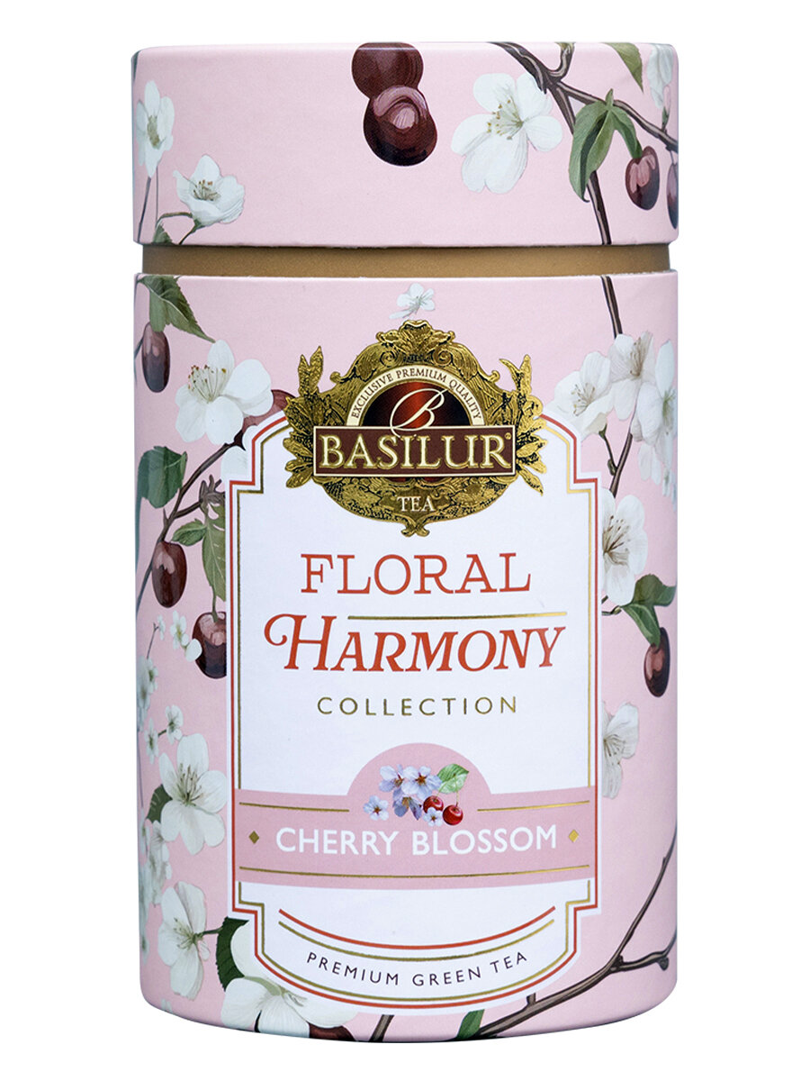 Чай Basilur "Цветочная гармония", листовой, зеленый, ягодный, 75 г