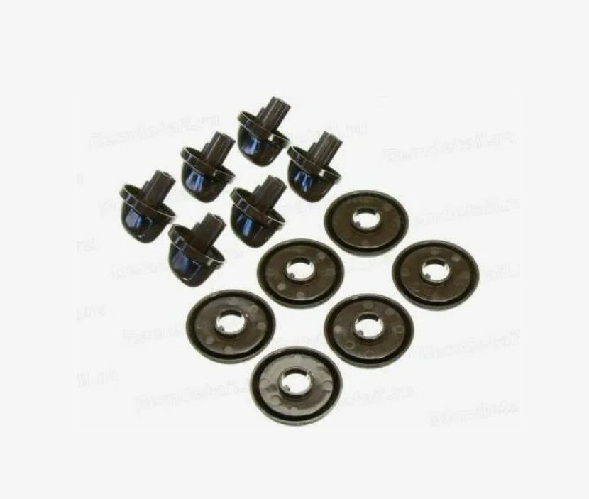 Комплект ручек регулировки конфорки, духовки (6 шт. ручка+лимб) газовой плиты Гефест 1200, 3200, цвет коричневый