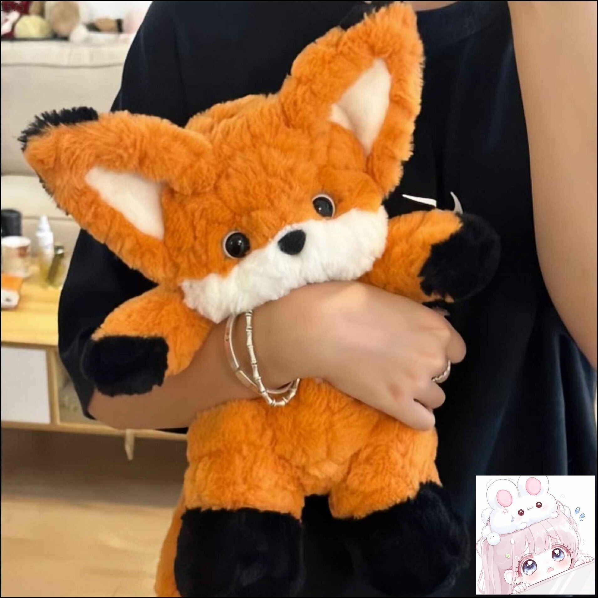 Мягкая игрушка Fancy Лиса Лика 40 см / Длинная подушка для засыпания и сна детей и взрослых, Плюшевая обнимашка валик для подростков / Прикольный подарок для девочки и мальчика165