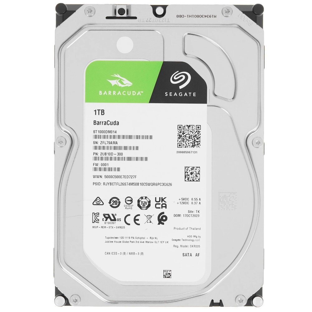 1 ТБ Жесткий диск Seagate BarraCuda [ST1000DM014]