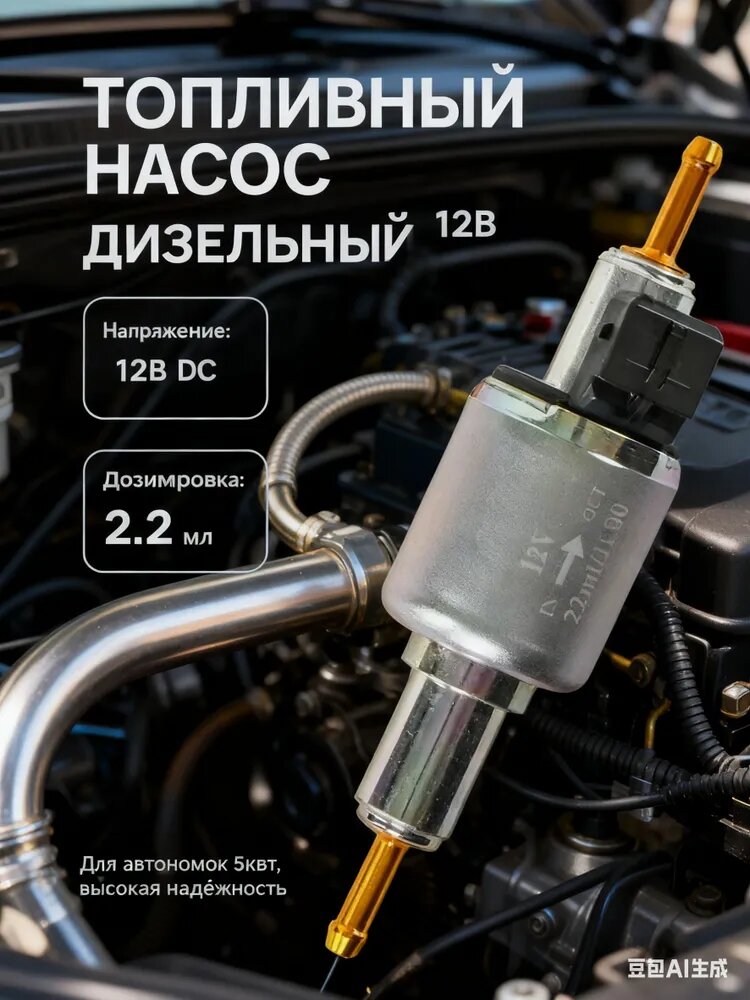 Запчасти для автономного отопителя, 4000 Вт арт. Топливный насос 22 мл - 12В