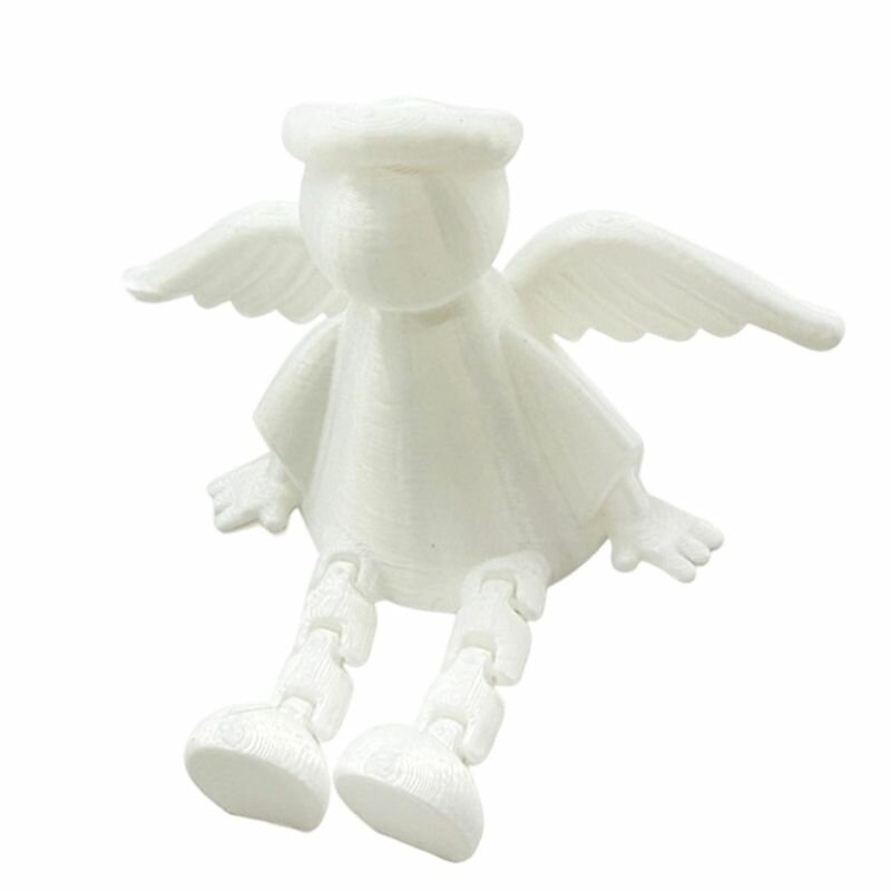 3D-печатное настольное украшение angel из нескольких частей, совместное подвижное украшение-белый-2
