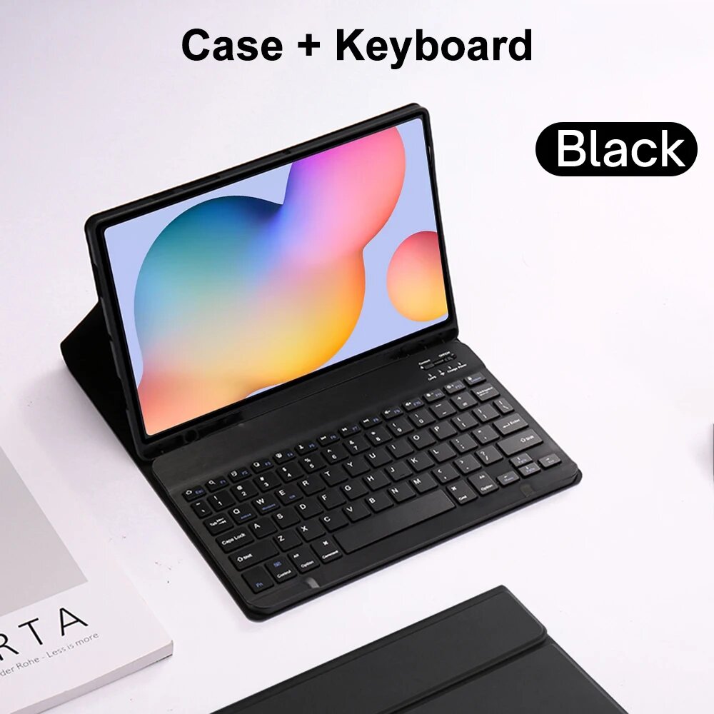 Чехол с клавиатурой для Samsung Galaxy Tab S6 lite 10,4 дюйма Russian Keyboard, Black A