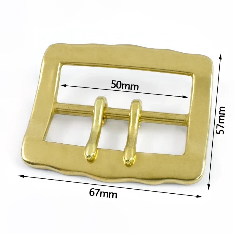 Пряжка для ремня металлическая, Brass-50mm, 67x57 мм