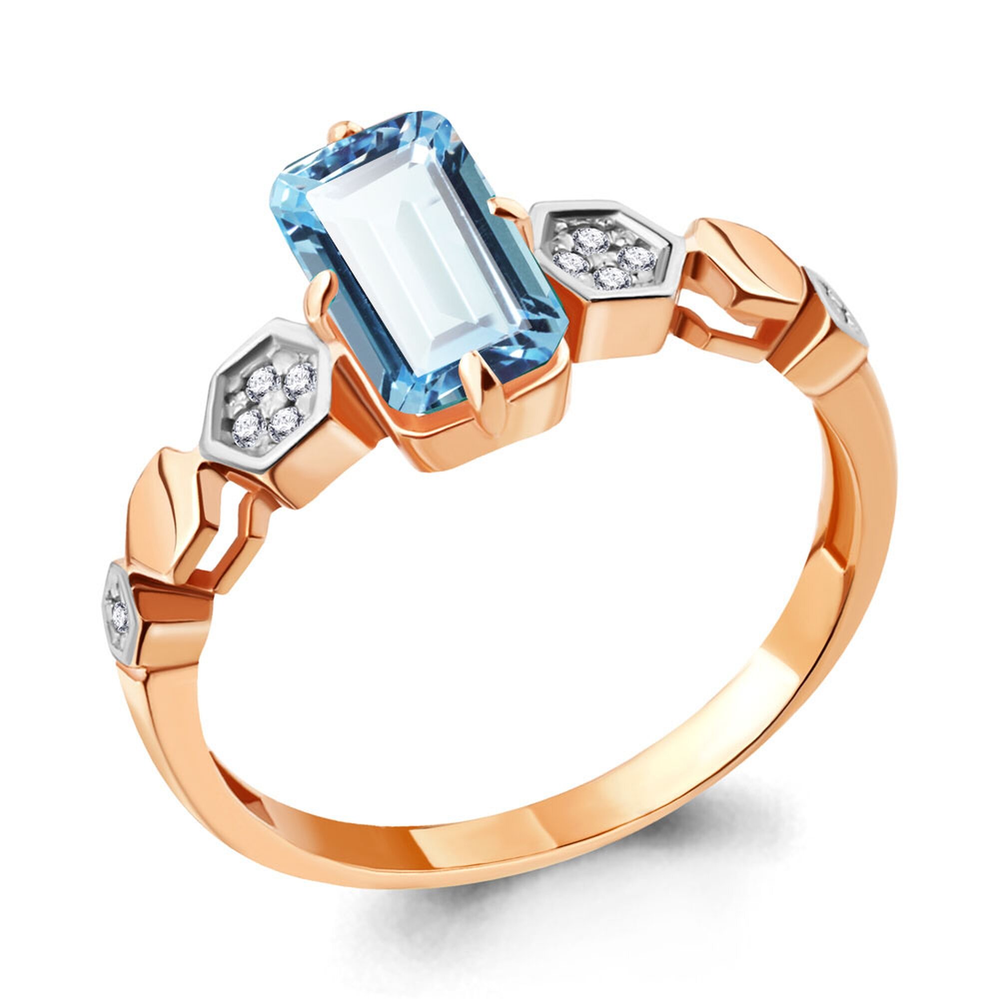 Кольцо, серебро, 925 проба, золочение, фианит, турмалин