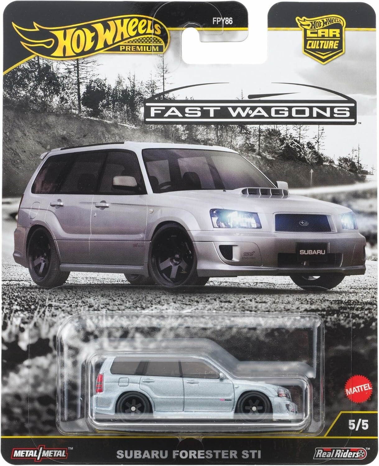 Hot Wheels Subaru Forester STi Crystal Grey Metallic (коллекция Car Culture 2025, серия Fast Wagons, 5/5) - коллекционная Premium машинка