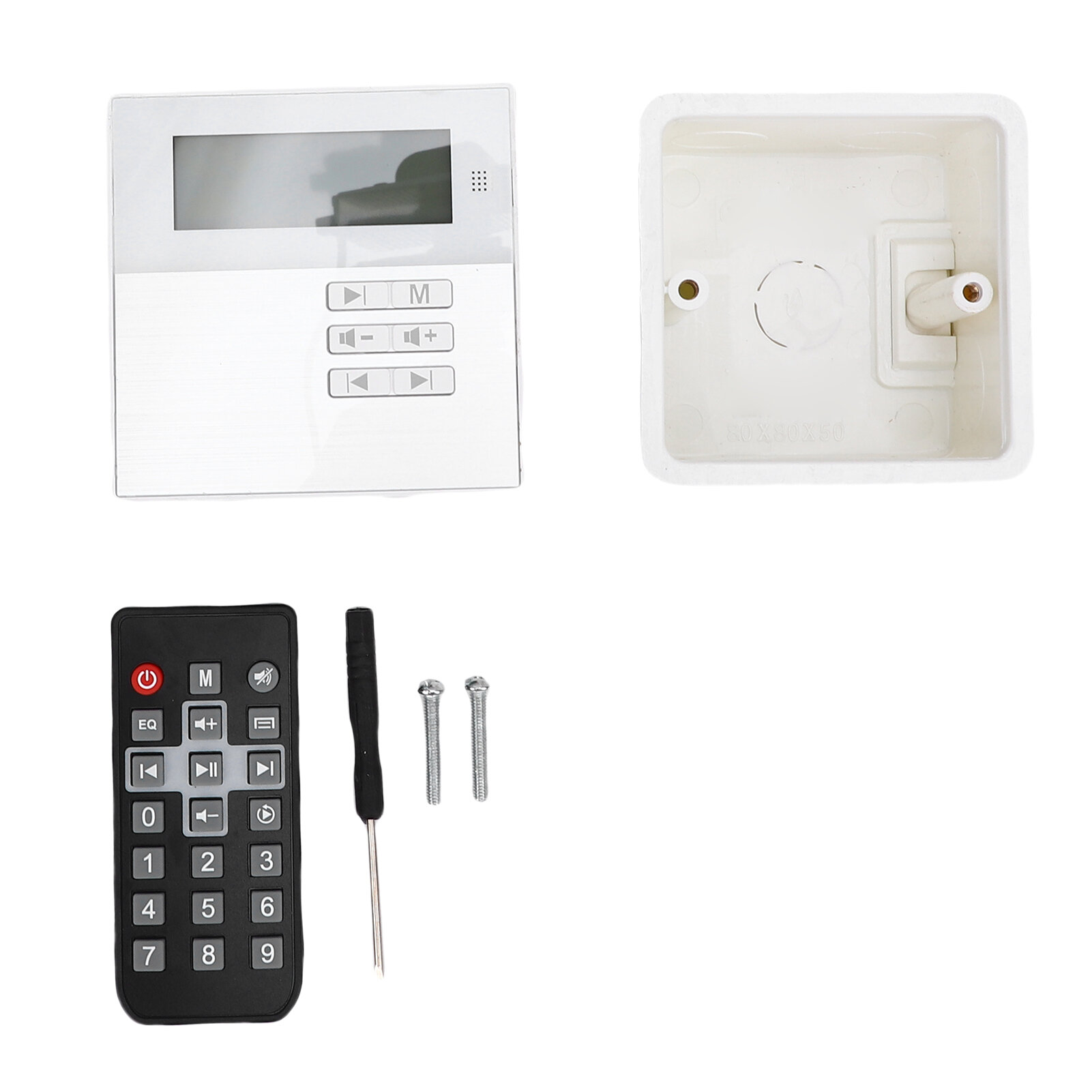 4-полосныйнастенныймузыкальныйусилительсбеспроводныминфракраснымпультомдистанционногоуправленияBluetooth5.3длядомаикафе.