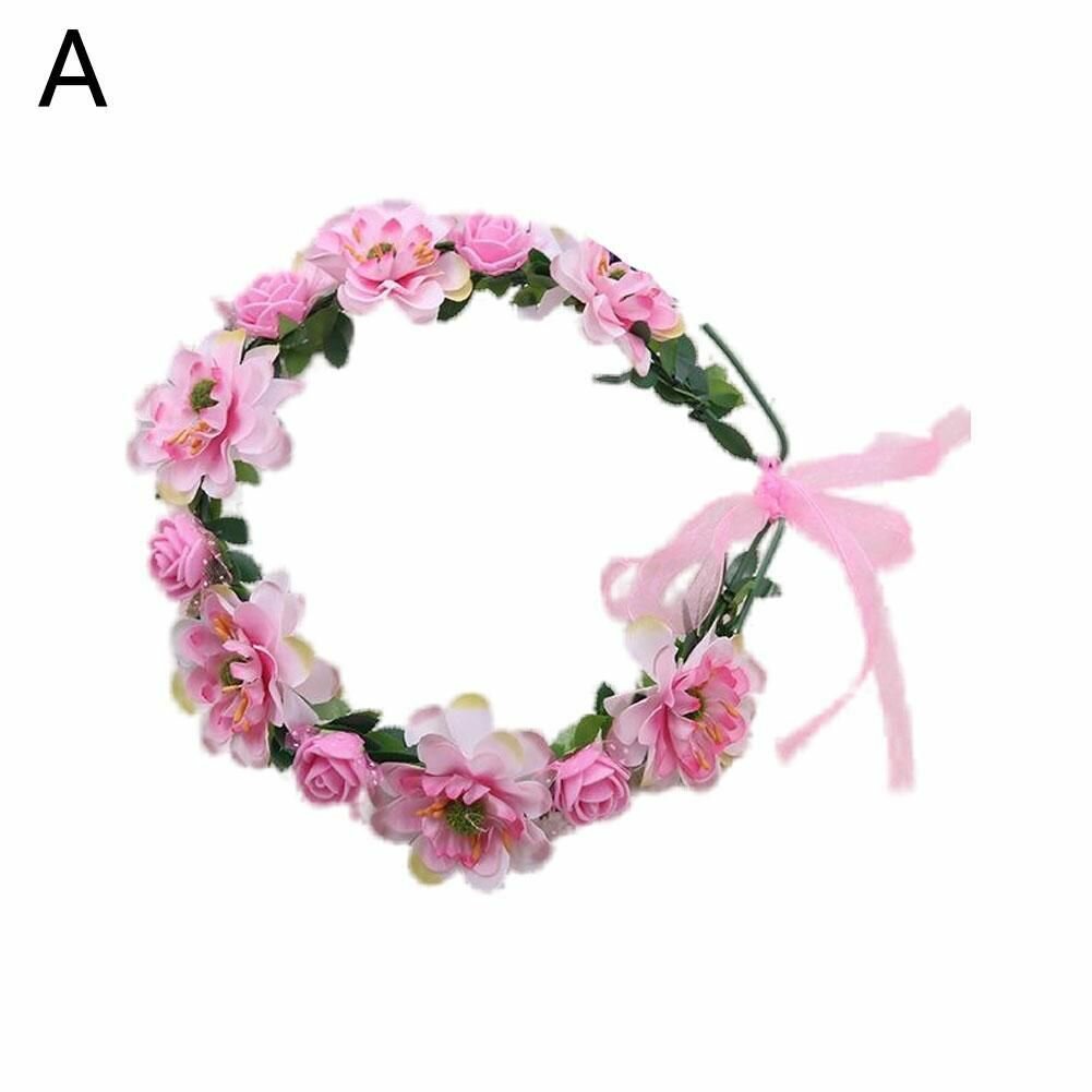 Венок для волос, Цветочная корона, повязка на голову для девочек, Реквизит для вечеринки