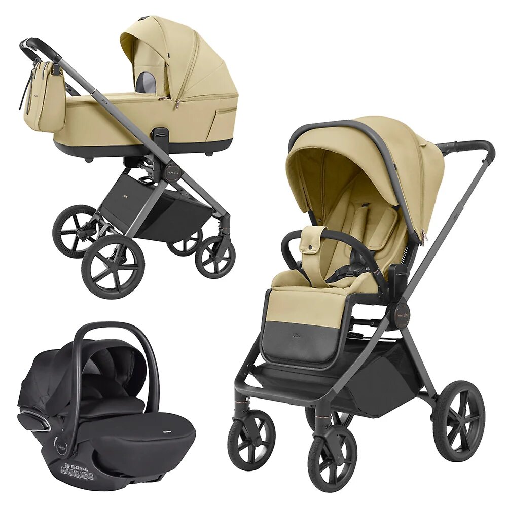 Детская коляска 3в1 Carrello Ultra, цвет Soft Beige / 2025 (Фисташковый), артикул производителя CRL-6527