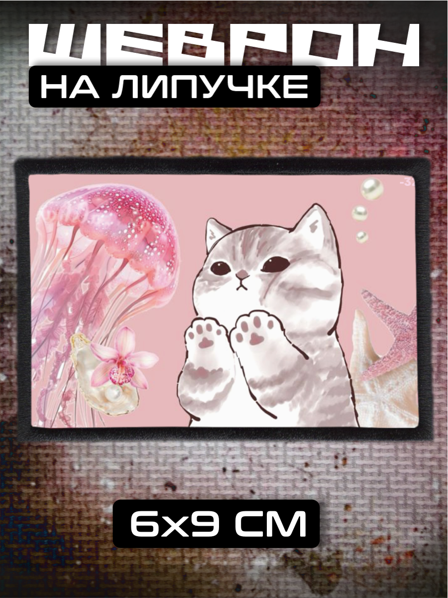 Шеврон на липучке Котик кот