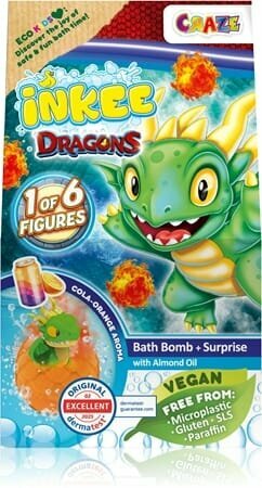Бомбочка для ванны Craze INKEE Dragons, разноцветный, 1 шт