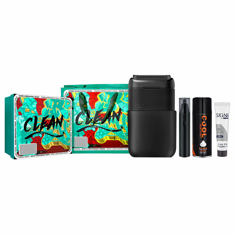 Электробритва мужская BRAUN 13457265, X Collection Black-CLEAN Care Box