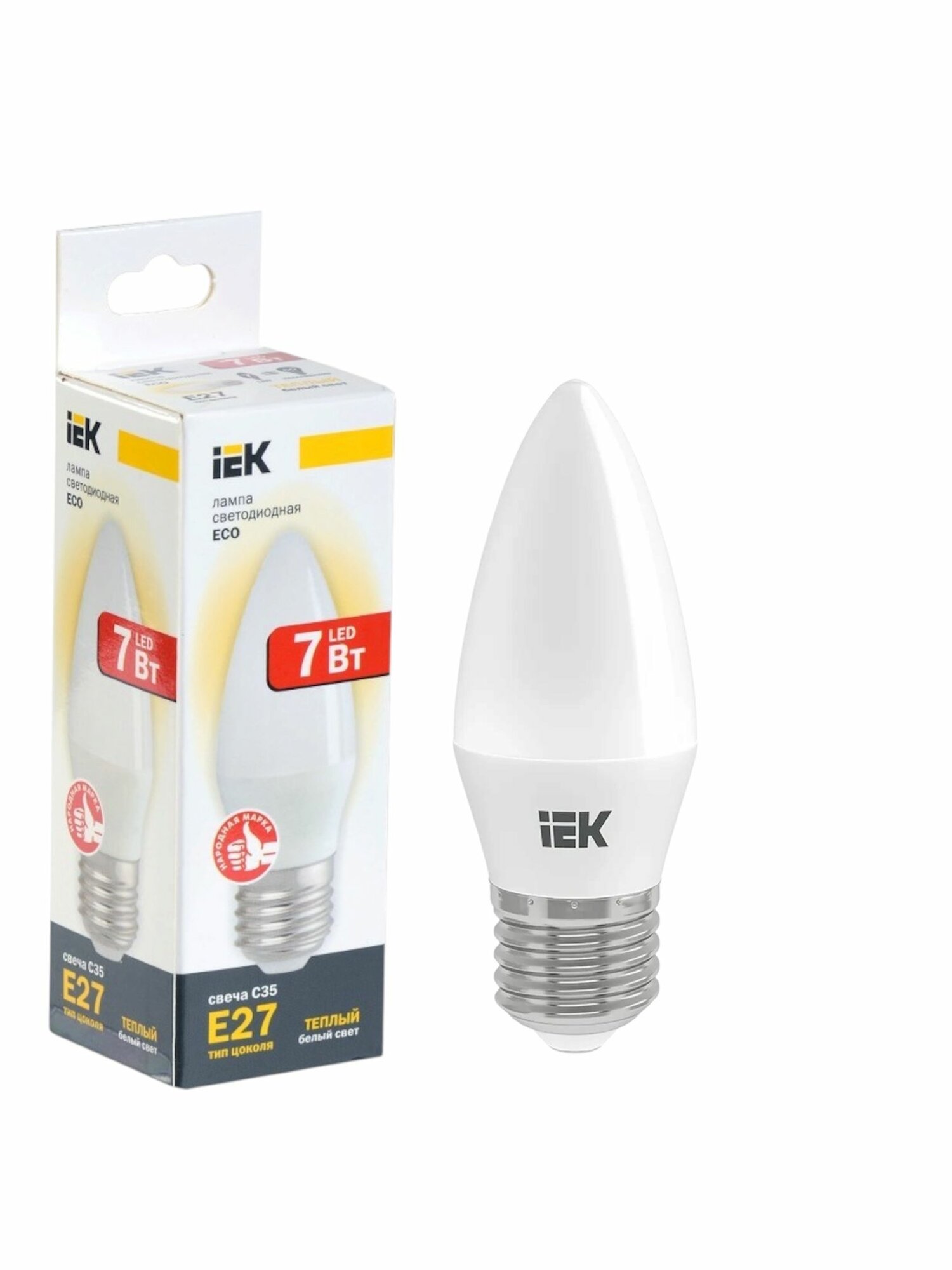 Лампа светодиодная IEK ECO LED-C35