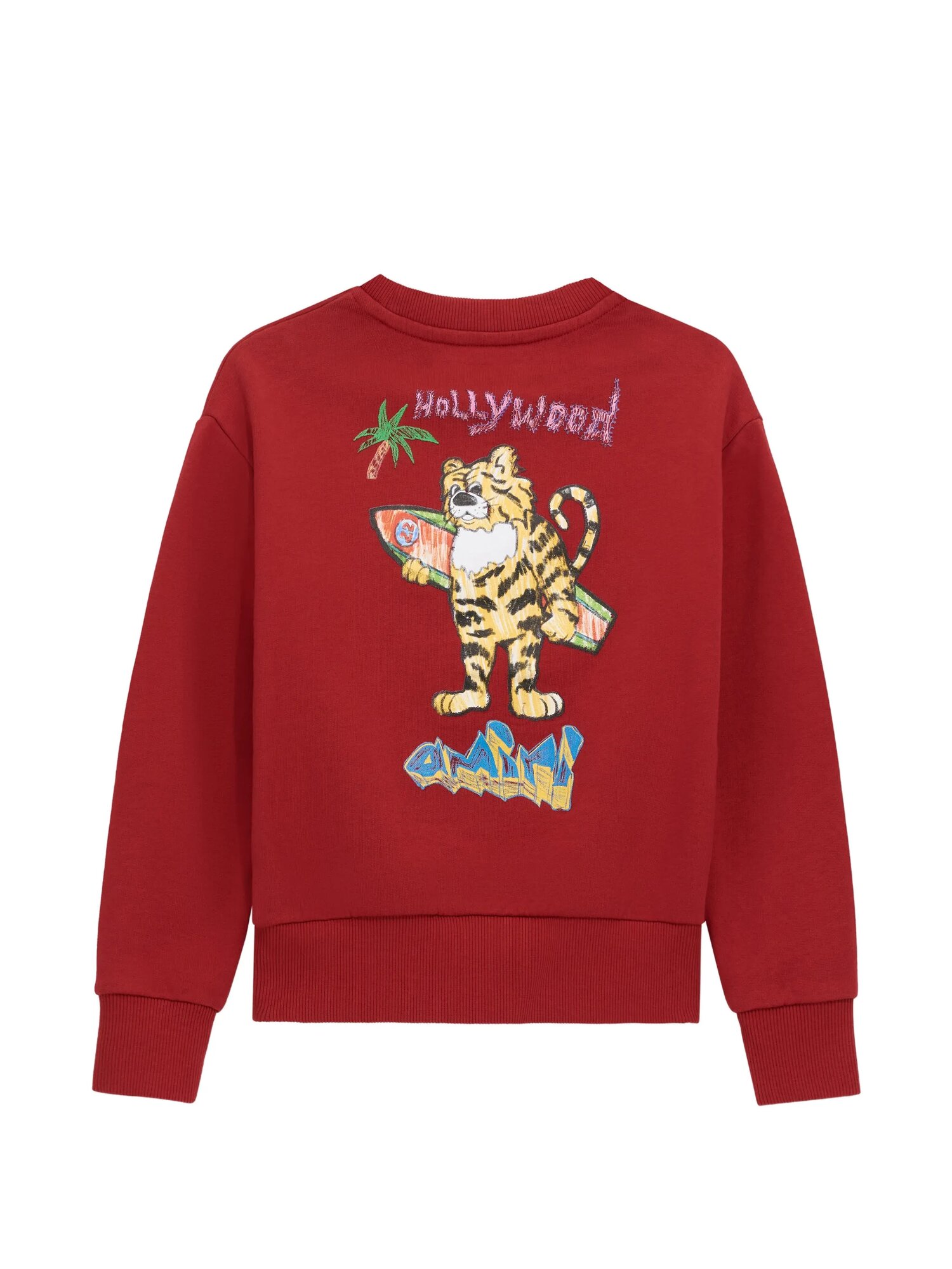 Толстовка AMIRI Tiger sweatshirt, размер 10 лет, красный — фото 1