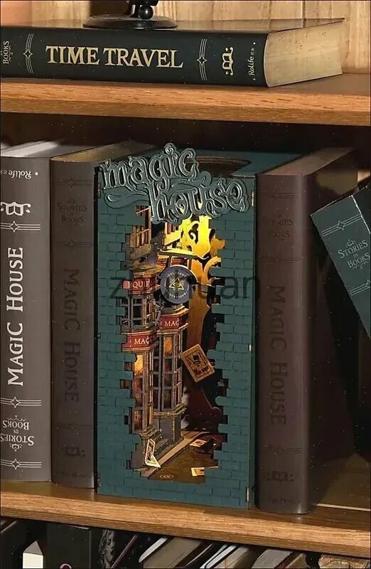 Румбокс гарри поттер, Magic House, Румбокс, деревянный конструктор, книжный уголок, Rolife TGB03