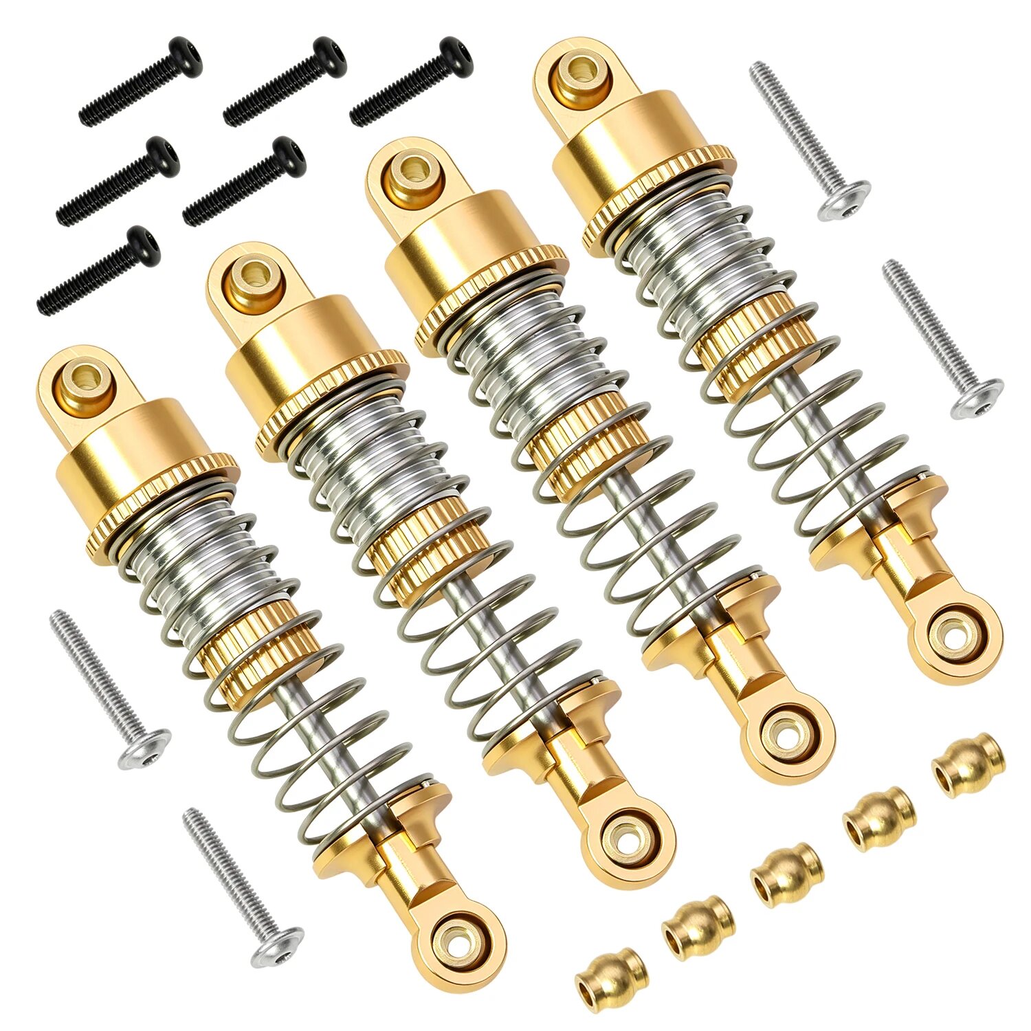 Металлические амортизаторы WWXRC для Hyper GO MJX 1/18 H18P Gold