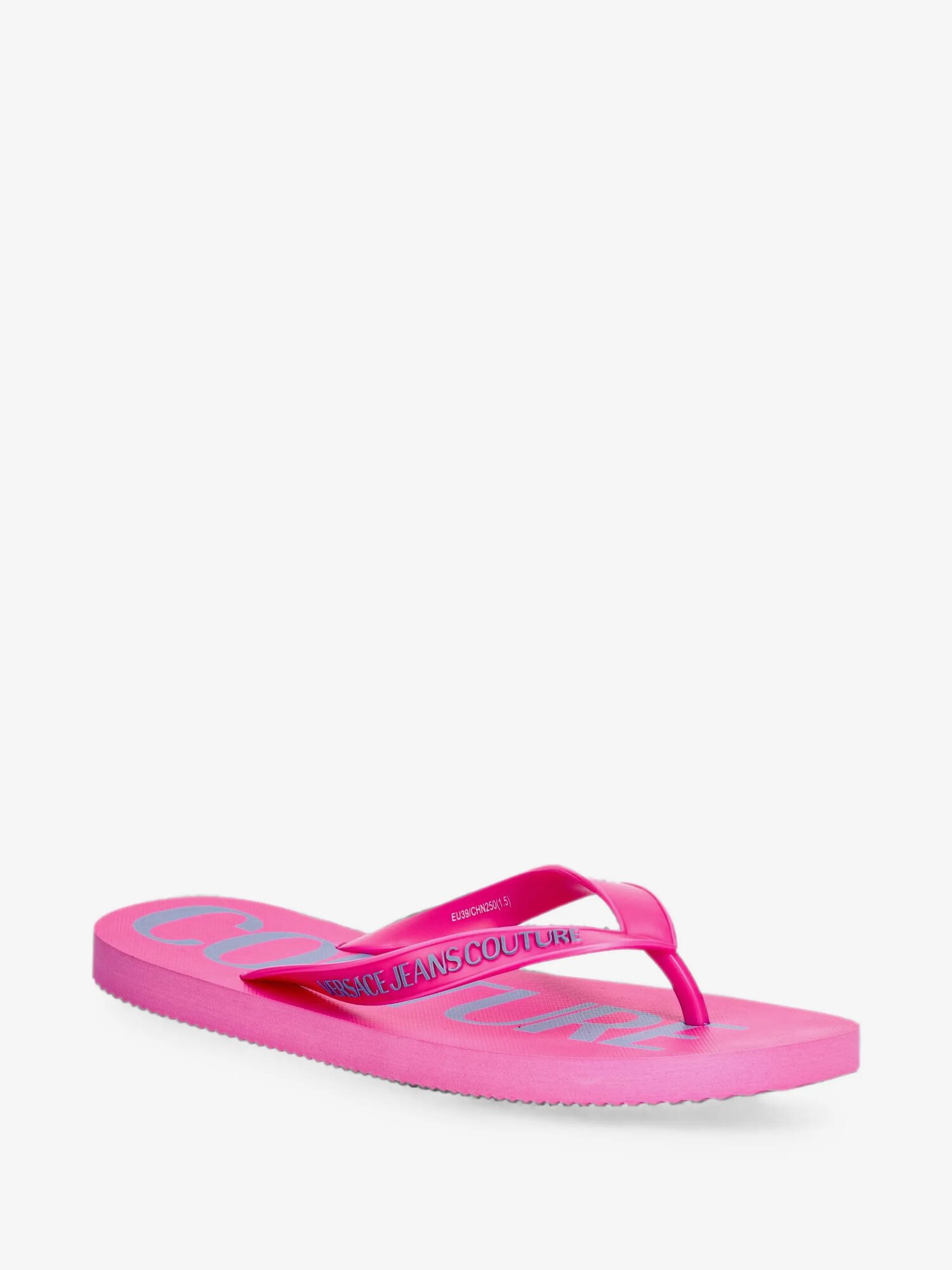 Шлёпанцы Versace Jeans Couture Logo-print flip-flops, размер 39, розовый — фото 1