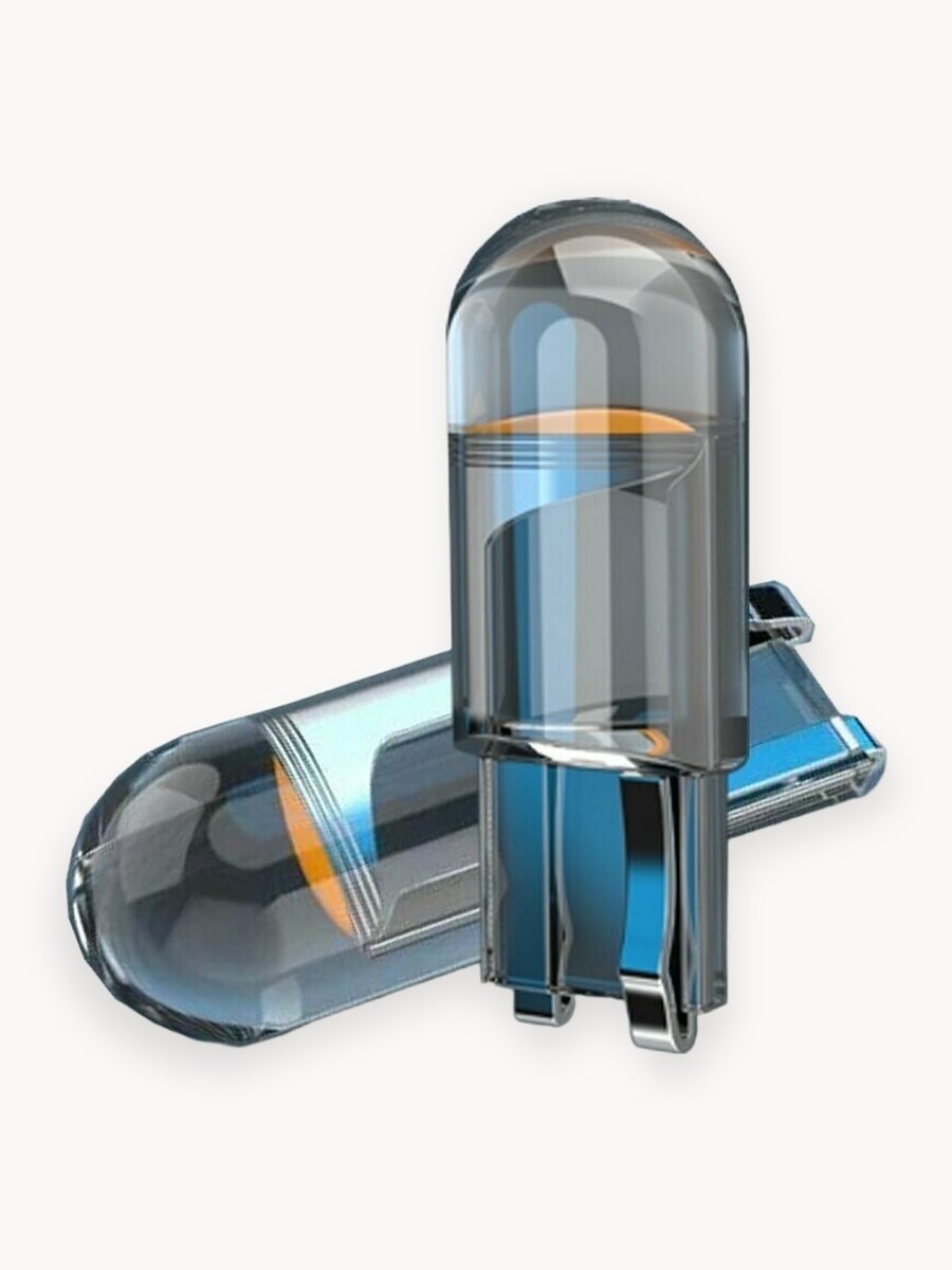 Светодиодные автомобильные лампы T10 W5W Бренд DLED 12V 6500K Для габаритных огней, Для освещения салона автомобиля, багажника, номерного знака (2 лампы.)