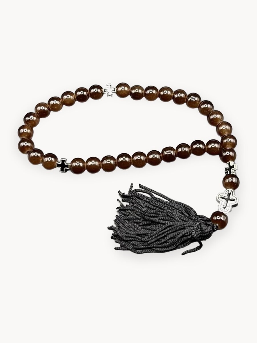 Славянский оберег, чётки, янтарь