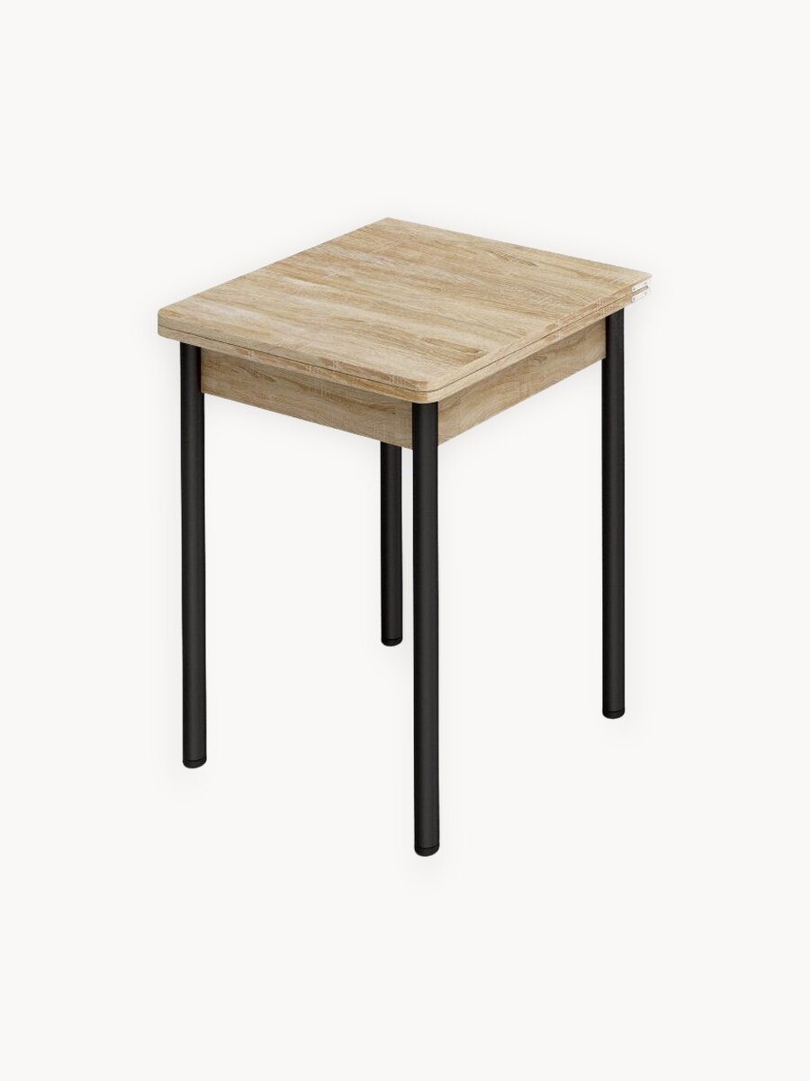 Кухонный стол раскладной квадратный 60х60 (120) см, высота 76 см, маленький