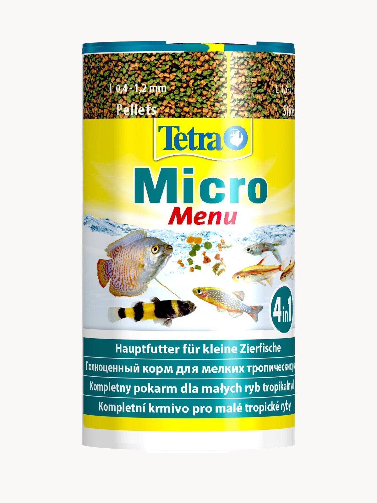 Корм для аквариумных рыб Tetra Micro Мenu 100 мл (гранулы, палочки, шарики, чипсы)