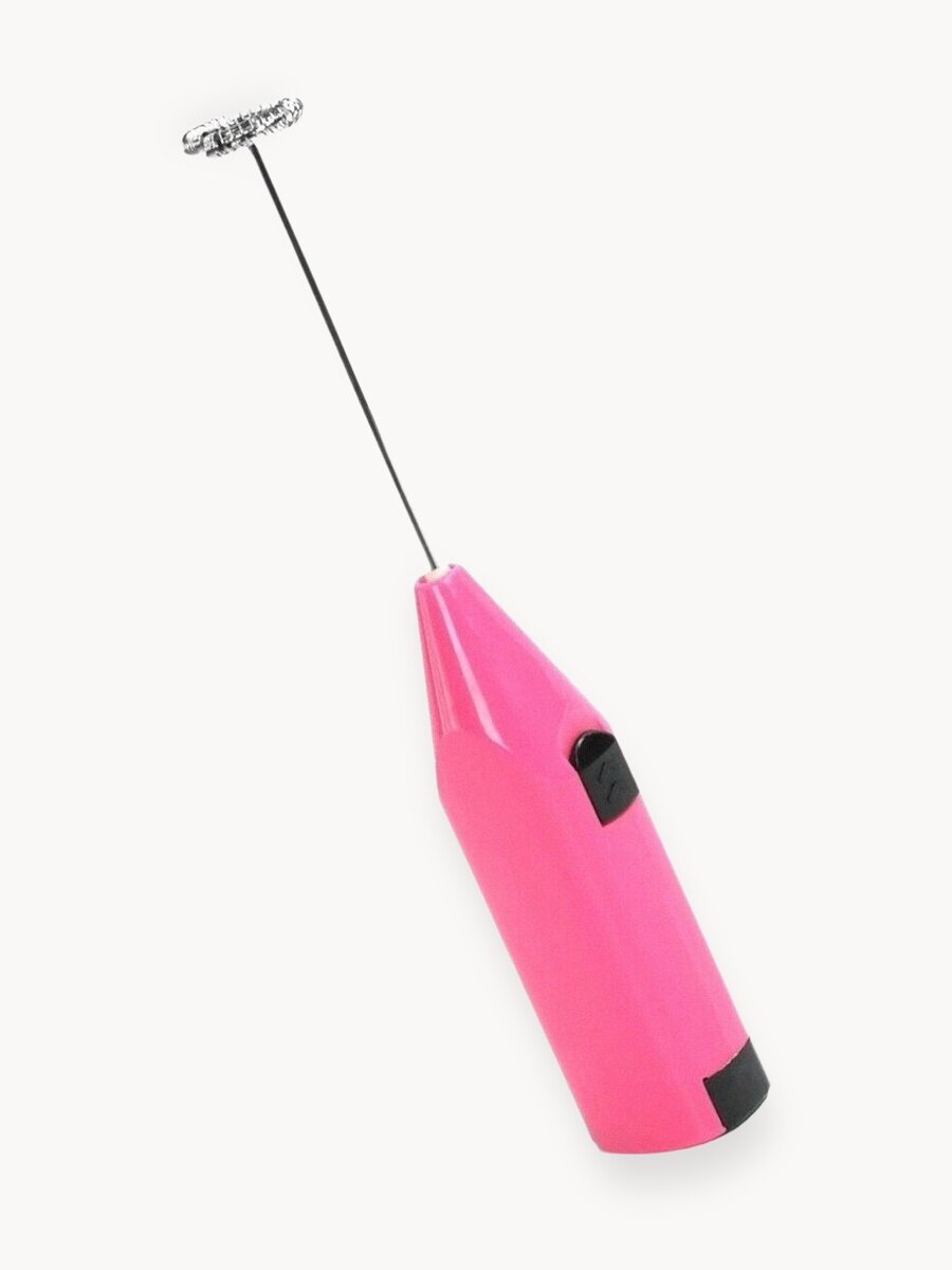 Капучинатор и вспениватель для молока сверхмощный ZDK для молока, яиц, матча и салатных заправок, розовый