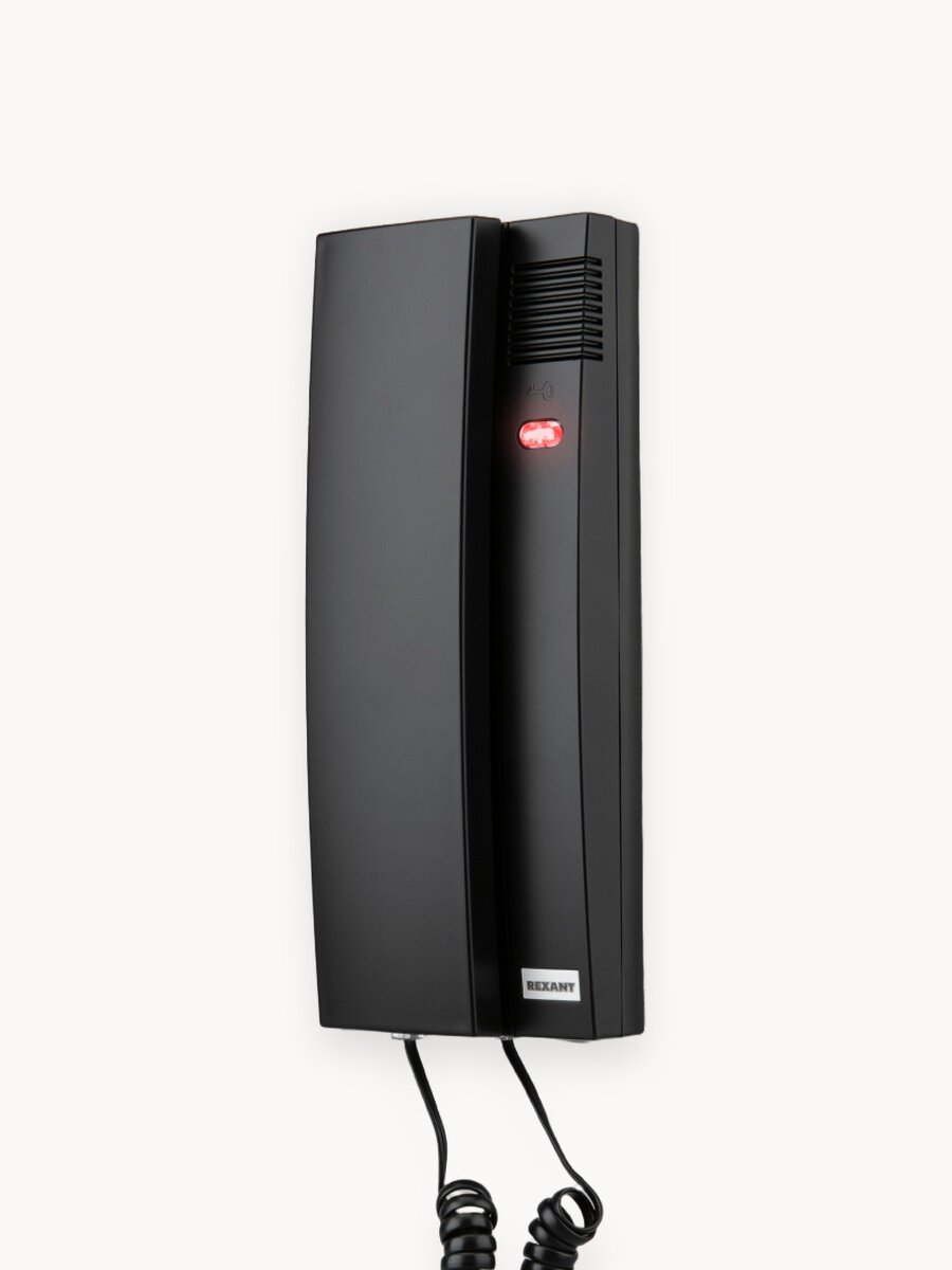 Трубка домофона с индикатором и регулировкой звука RX-320, черная REXANT