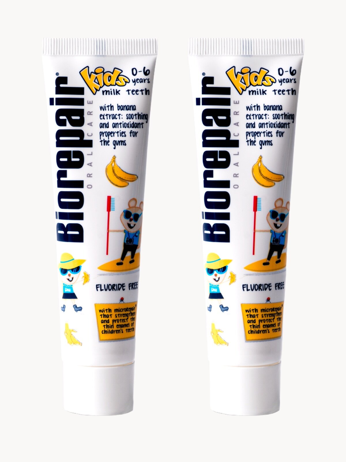 Зубная паста Biorepair Kids детская с экстрактом банана, 50 мл, 2 шт