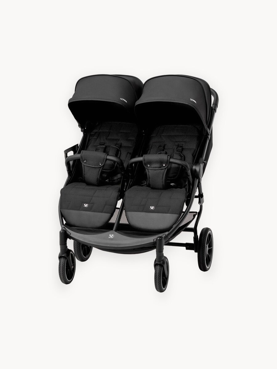 Прогулочная коляска для двойни и погодок Sweet Baby Donna Black