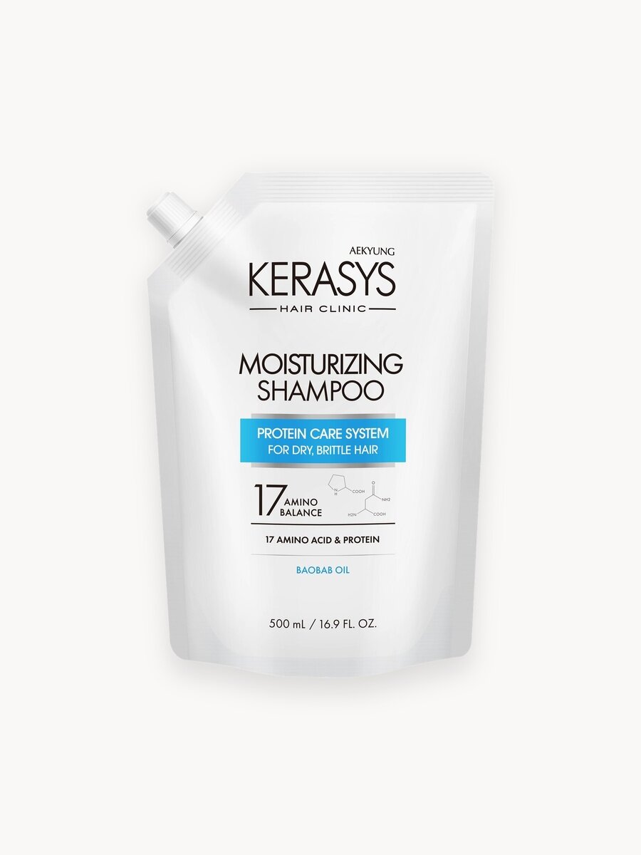 Kerasys Шампунь для волос, увлажняющий, сменная упаковка, 500 мл