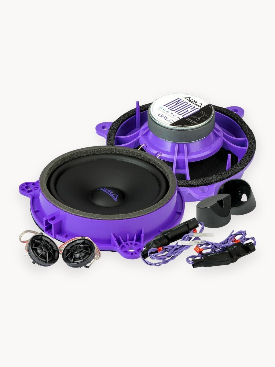 Колонки автомобильные компонентная акустика AurA INDIGO-6RLC в штатные места RENAULT, LADA VESTA, GREAT WALL, NISSAN