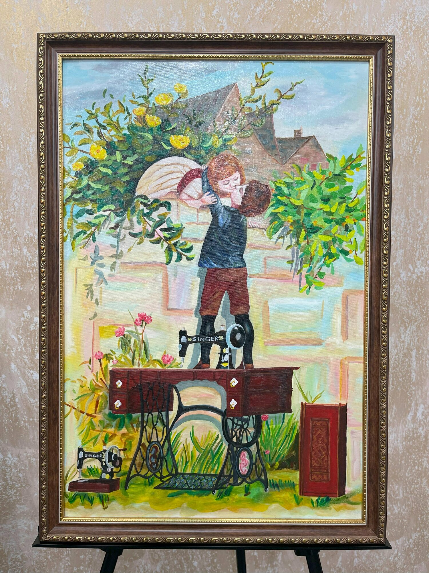 Ромео и Джульетта - Картина маслом на холсте в рамке