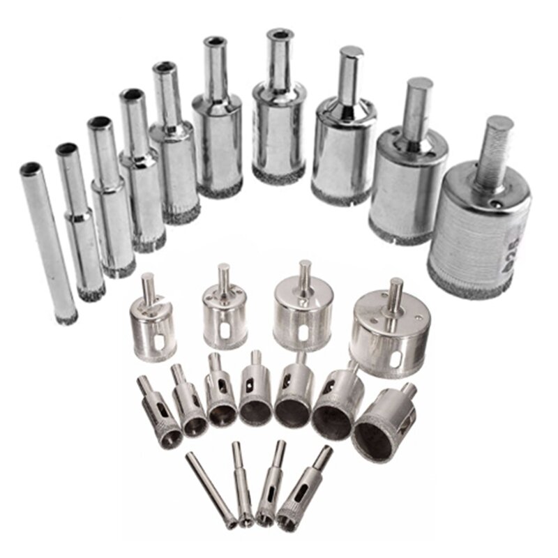 Набор из 25 открывалок для отверстий, алмазное сверло для стекла, открывалка для отверстий из керамики и мрамора