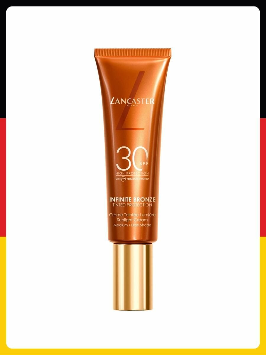 Крем-автозагар для среднего/темного оттенка Lancaster Infinite Bronze Sunlight Cream SPF 30, 50 мл
