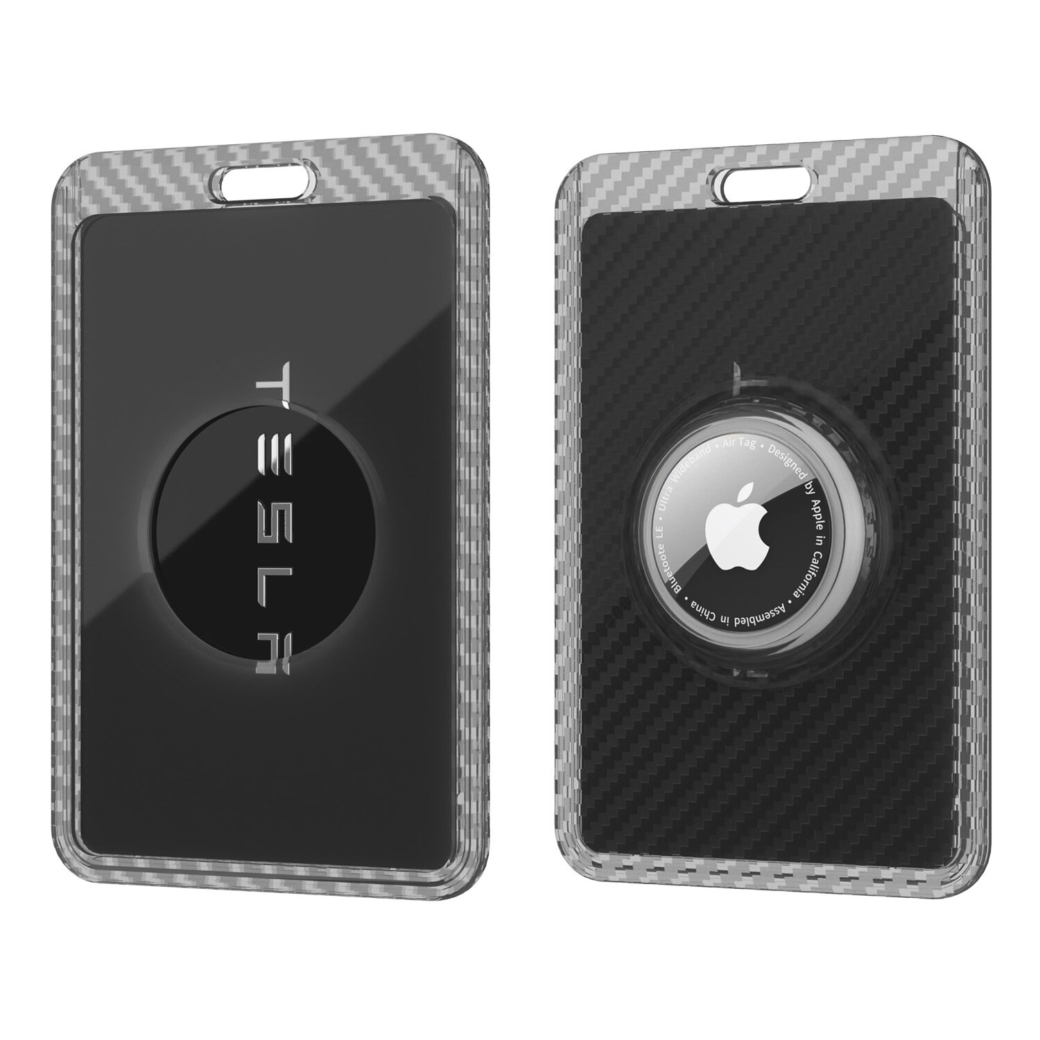 Чехол для Apple Airtag, прозрачный, черный