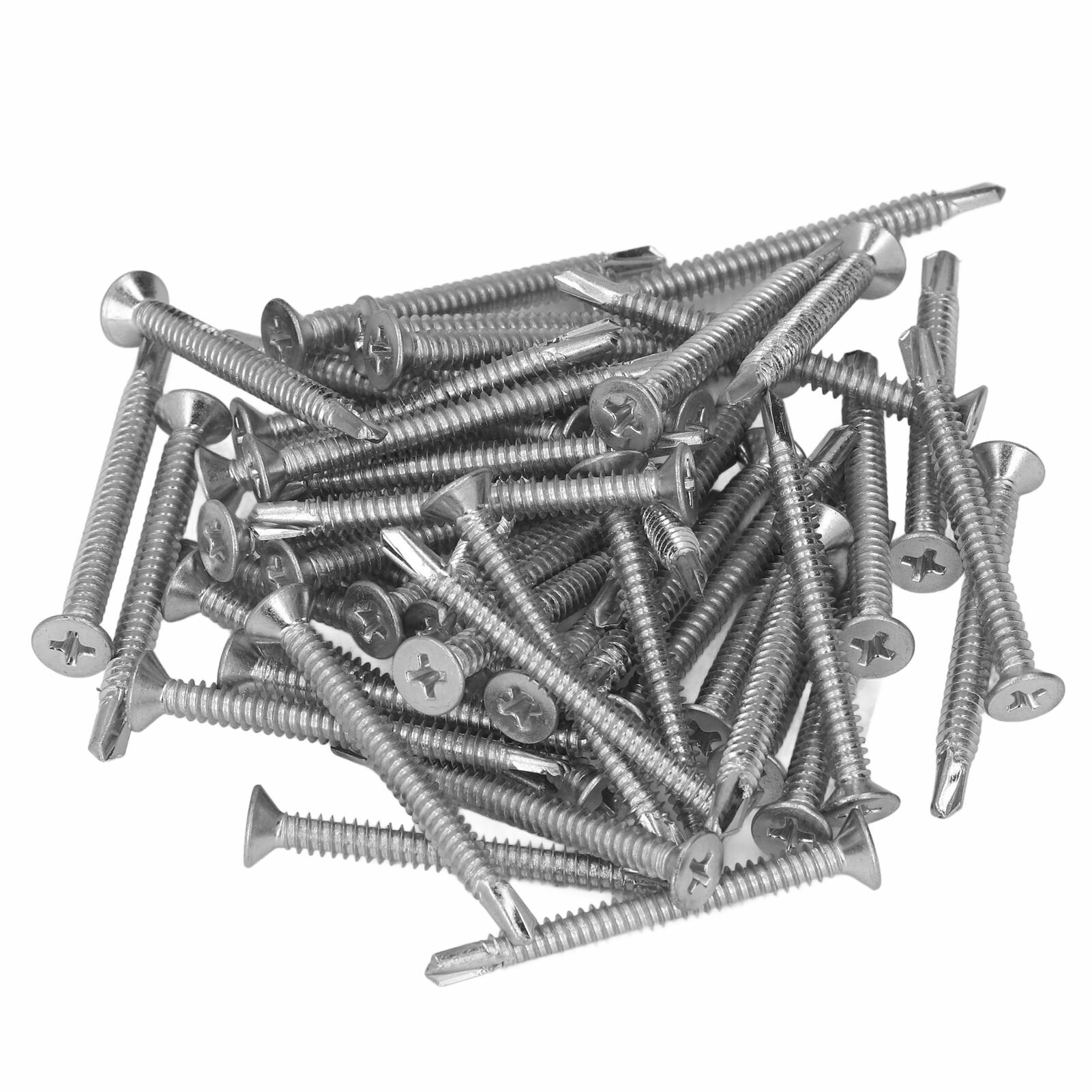 50 мм оцинкованные саморезы из углеродистой стали 50 шт. ремонтные винты с крестообразным сверлом с плоской головкой 4,8x50 мм для дерева/металла