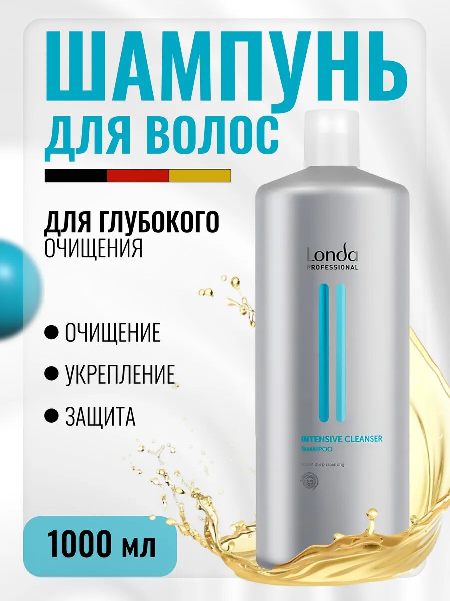 Шампунь для волос женский очищающий для волос Londa Professional INTENSIVE CLEANSER 1000мл